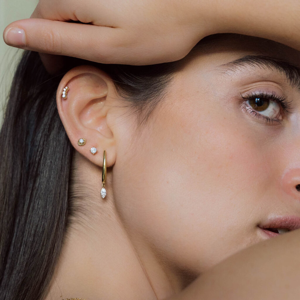 Orecchino Arabesque - Fàbera | Diamanti lab grown e oro etico 18k